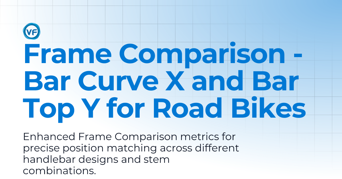 Frame Comparison - Bar Curve X and Bar Top Y for Road Bikes | Velogic Docs
