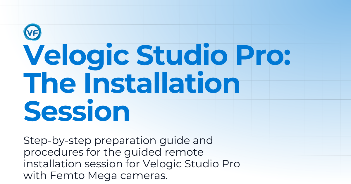 Velogic Studio Pro: The Installation Session | Velogic Docs